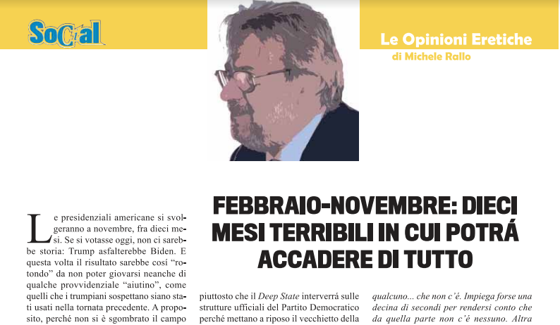 FEBBRAIO-NOVEMBRE: DIECI MESI TERRIBILI IN CUI POTRÁ ACCADERE DI TUTTO ...